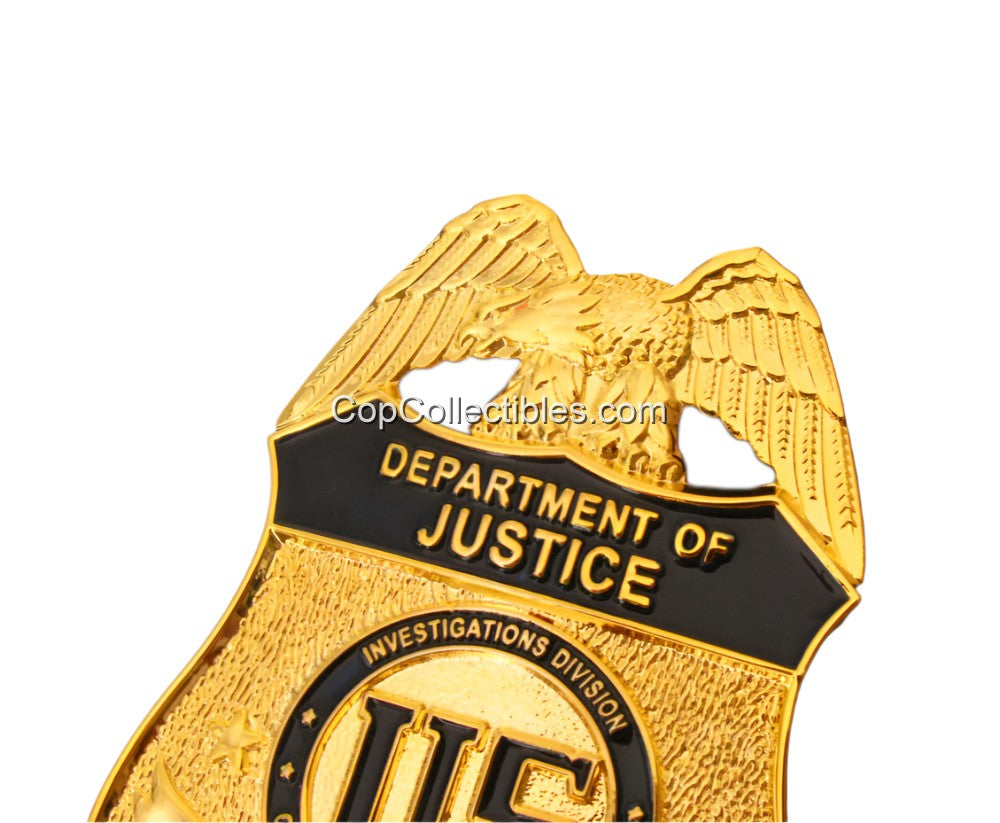 U.S. DOJ OIG Investigations Division Special Agent Badge Solid Copper ...