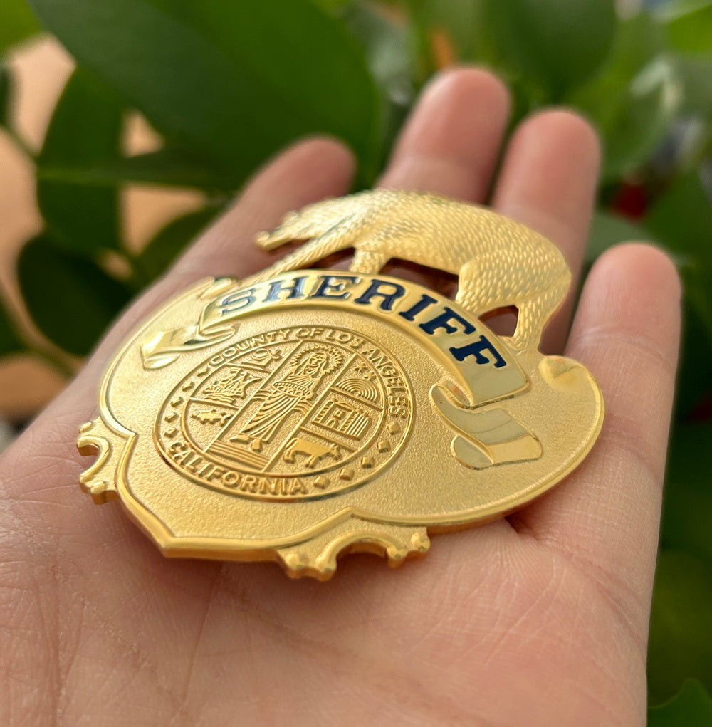 California County of Los Angeles Sheriff Cap Hat Badge – Cop Collectibles
