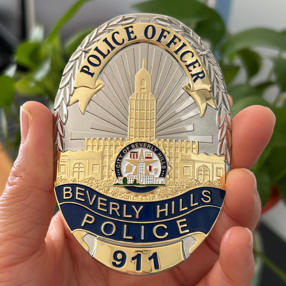 US BHPD Beverly Hills Police Officer #911 Badge Replica Movie Props ...