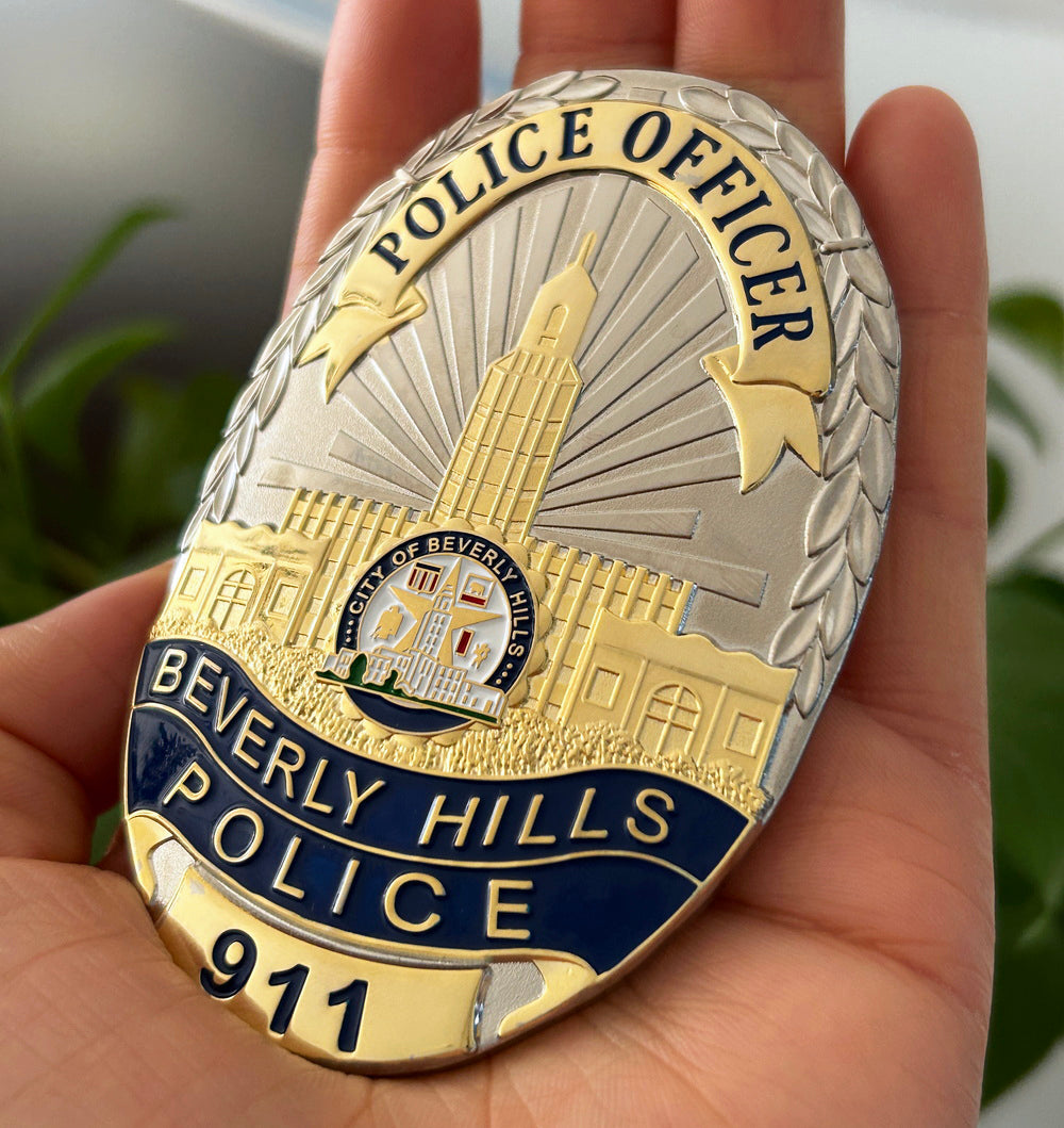 US BHPD Beverly Hills Police Officer #911 Badge Replica Movie Props ...