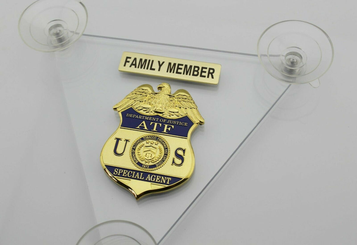 ATF Special Agent Badge Family Member Car Shield – Cop Collectibles