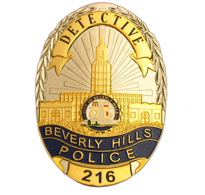 BHPD Beverly Hills Detective Police Badge Replica Movie Props With No ...