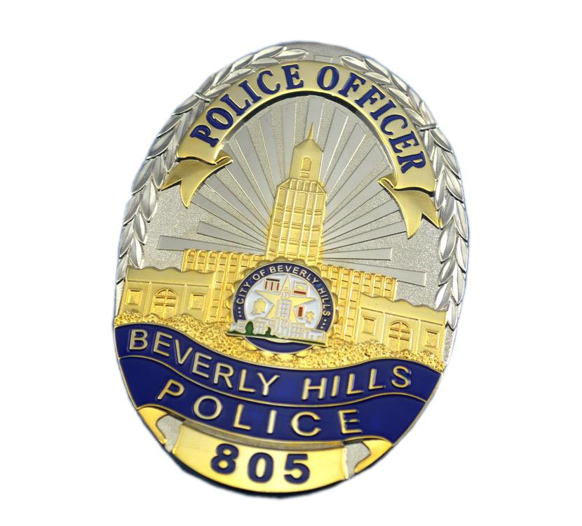 BHPD Beverly Hills Police Officer Badge Replica Movie Props With No.80 ...
