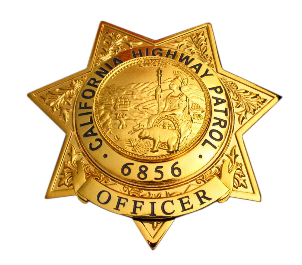 US CHP Officer California Highway Patrol Badge Replica Movie Props Wit ...