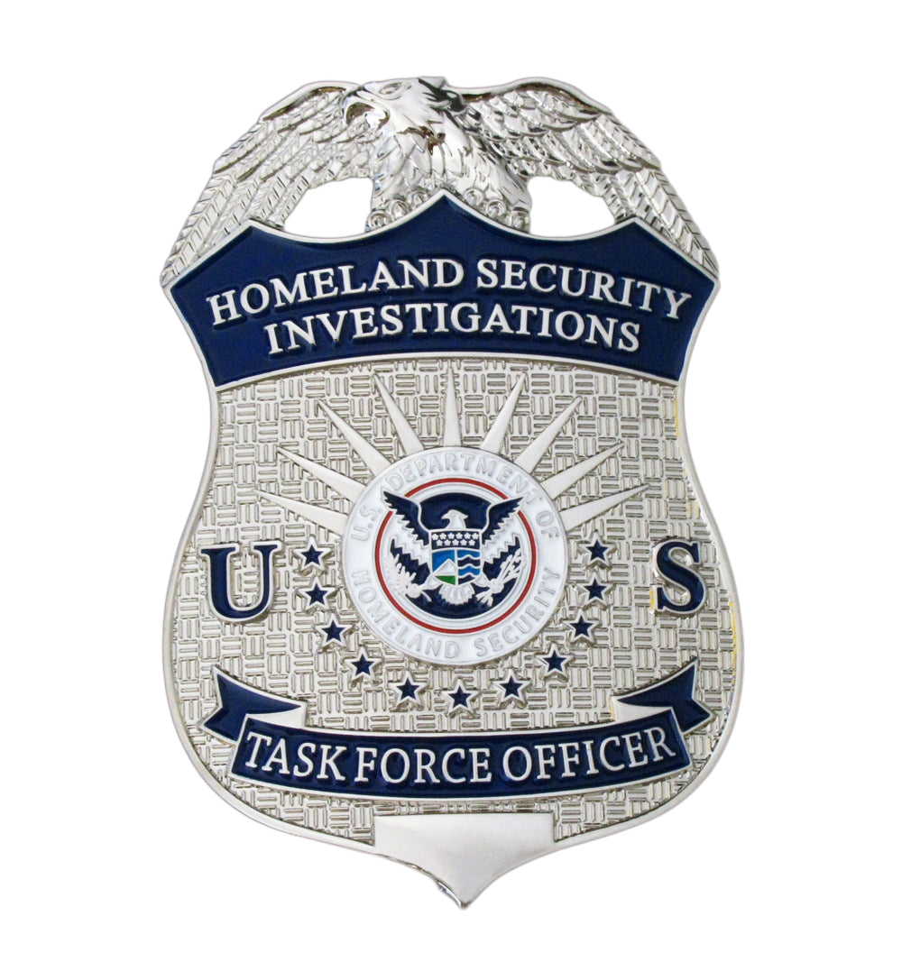 US HSI TFO Task Force Officer Badge Replica Movie Props Silver – Cop ...