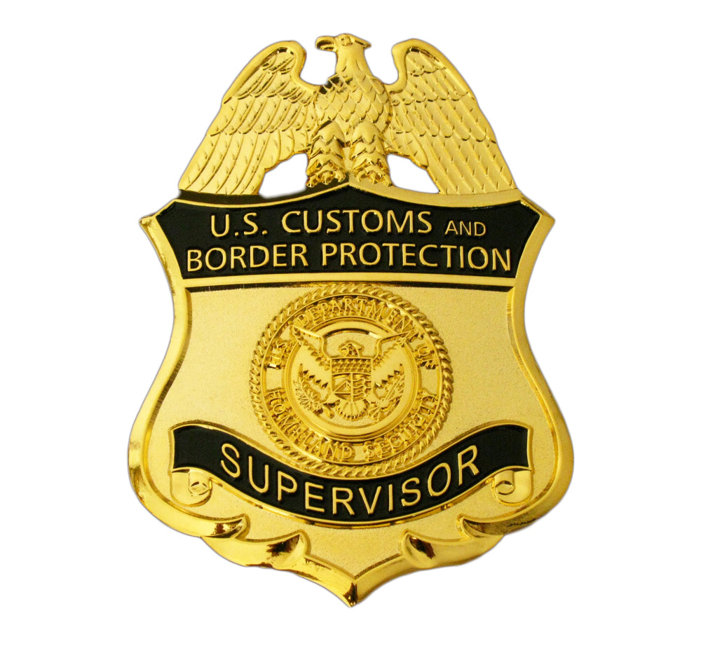 US CBP Supervisor Badge Solid Copper Replica Movie Props – Cop Collectibles