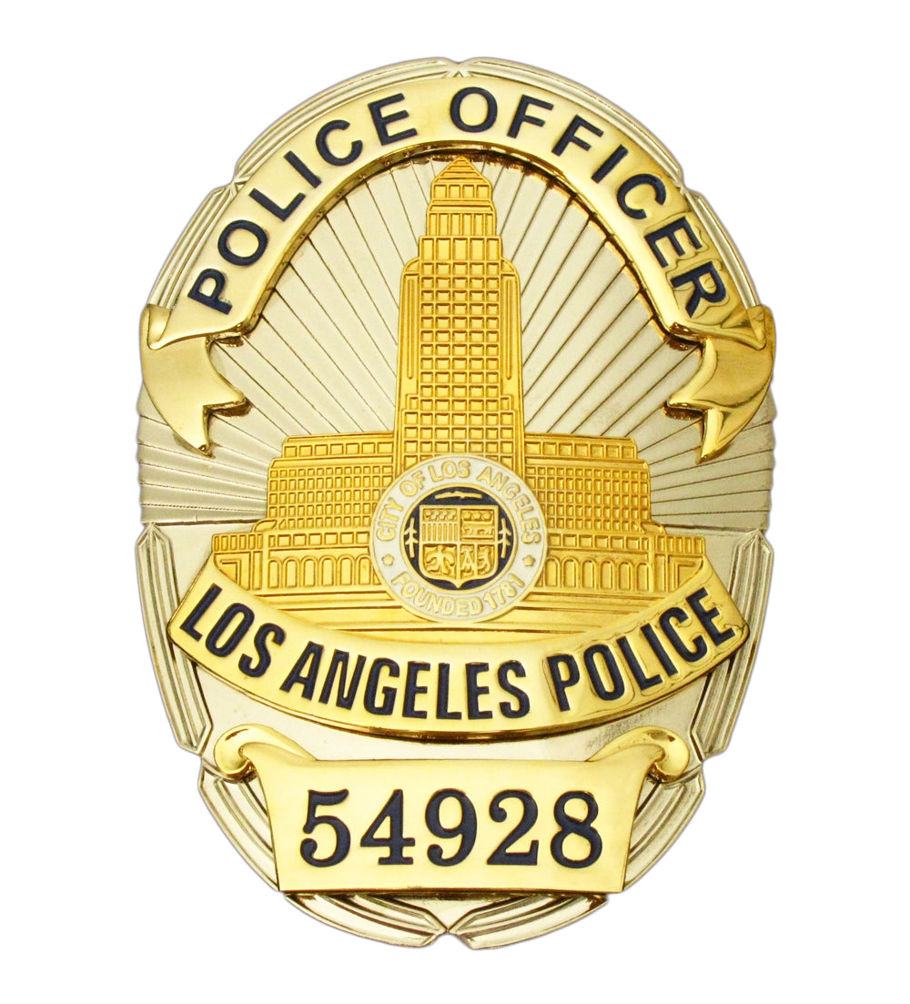 LAPD Police Officer #54928 Los Angeles Police Badge Replica Movie Prop ...