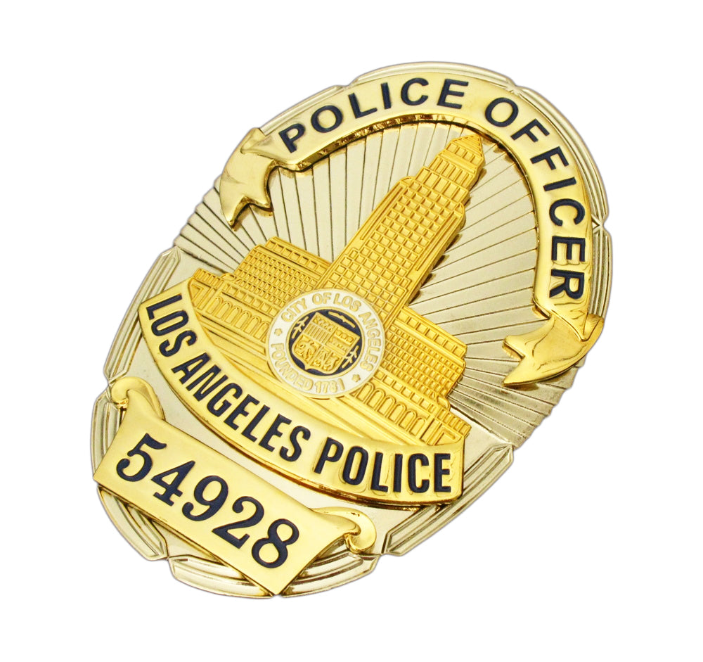 LAPD Police Officer #54928 Los Angeles Police Badge Replica Movie Prop ...