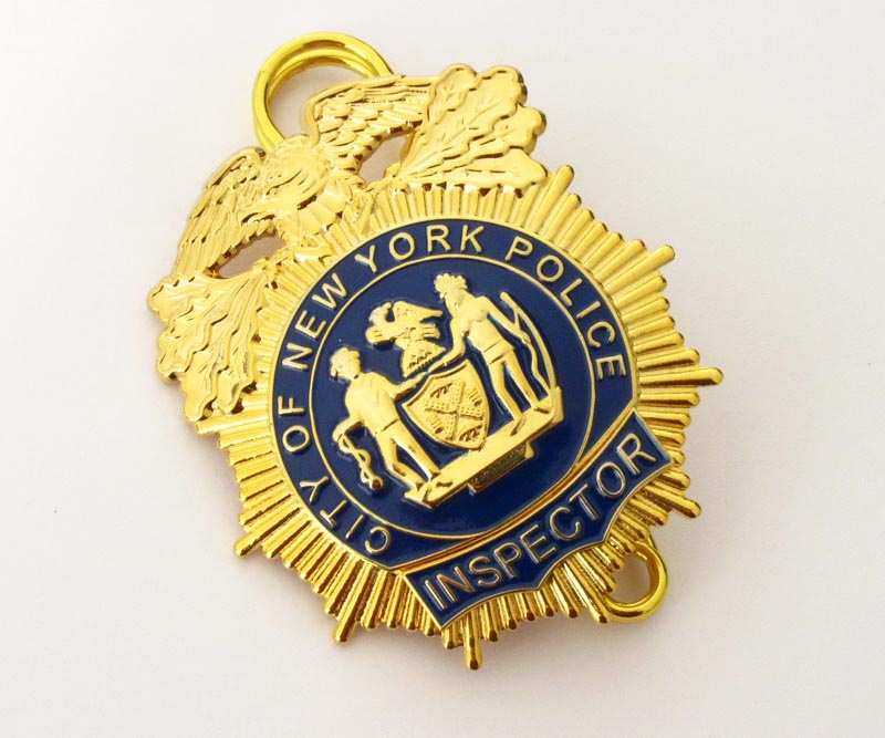 NYPD INSPECTOR New York Police Badge Replica Movie Props – Cop Collectibles