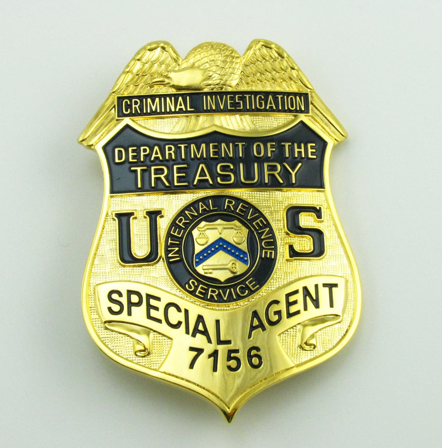 US Department Of Treasury Criminal Investigation Special Agent Badge R ...