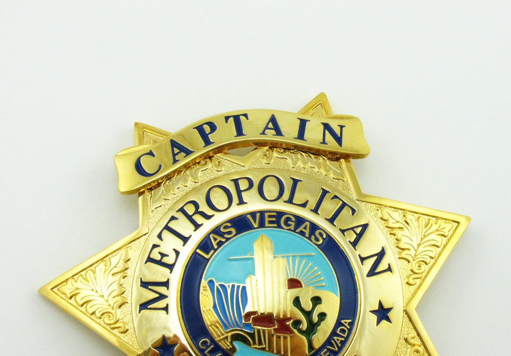 LVMPD Las Vegas Metropolitan Captain Police Badge Replica Movie Props ...