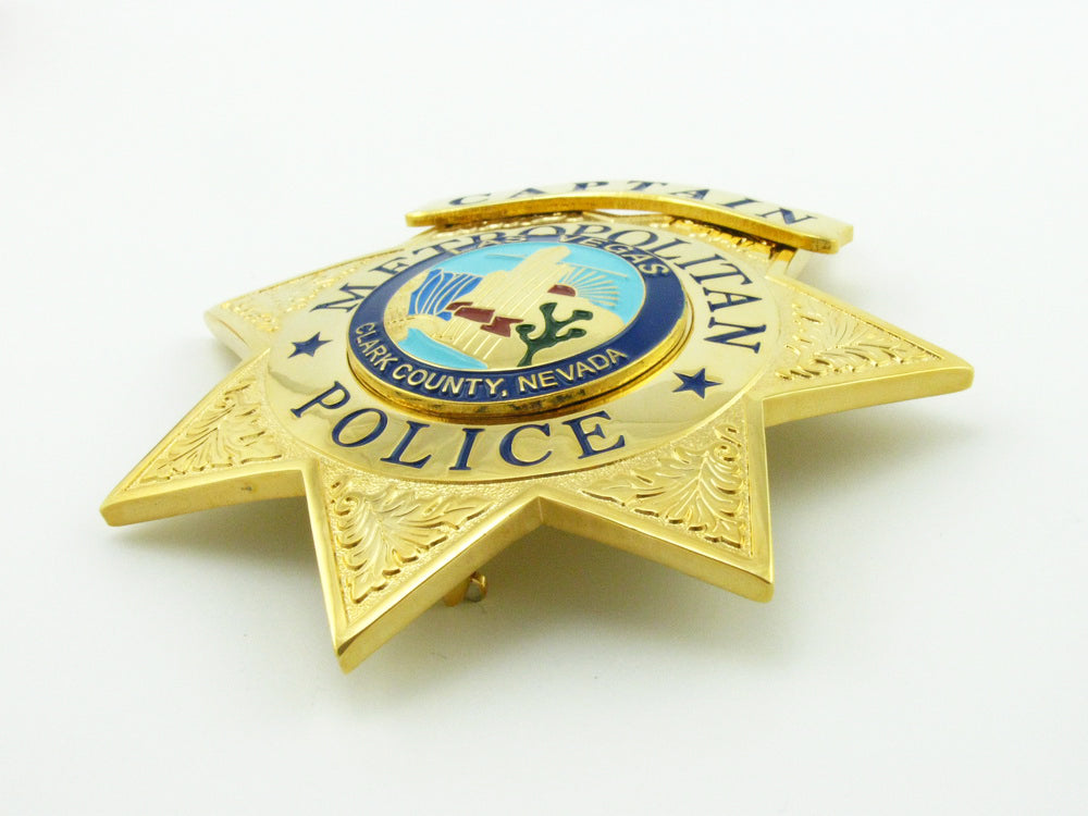 LVMPD Las Vegas Metropolitan Captain Police Badge Replica Movie Props ...