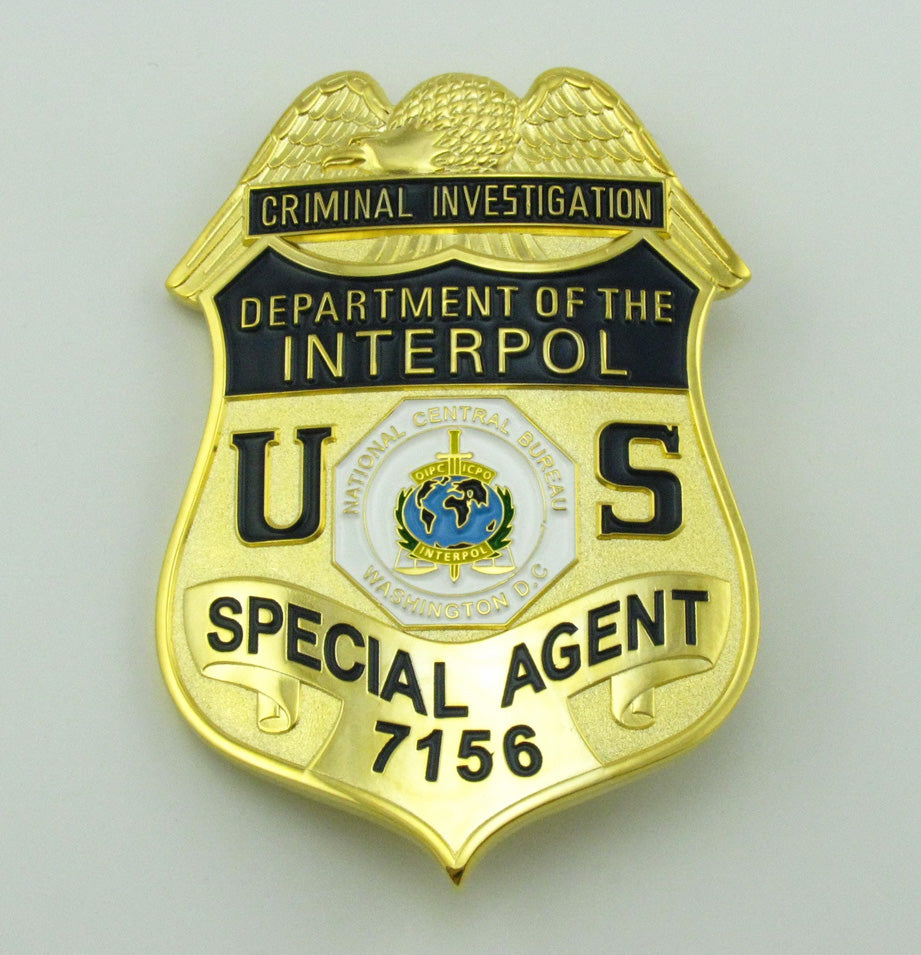 US Department Of Interpol Criminal Investigation Special Agent Badge R ...