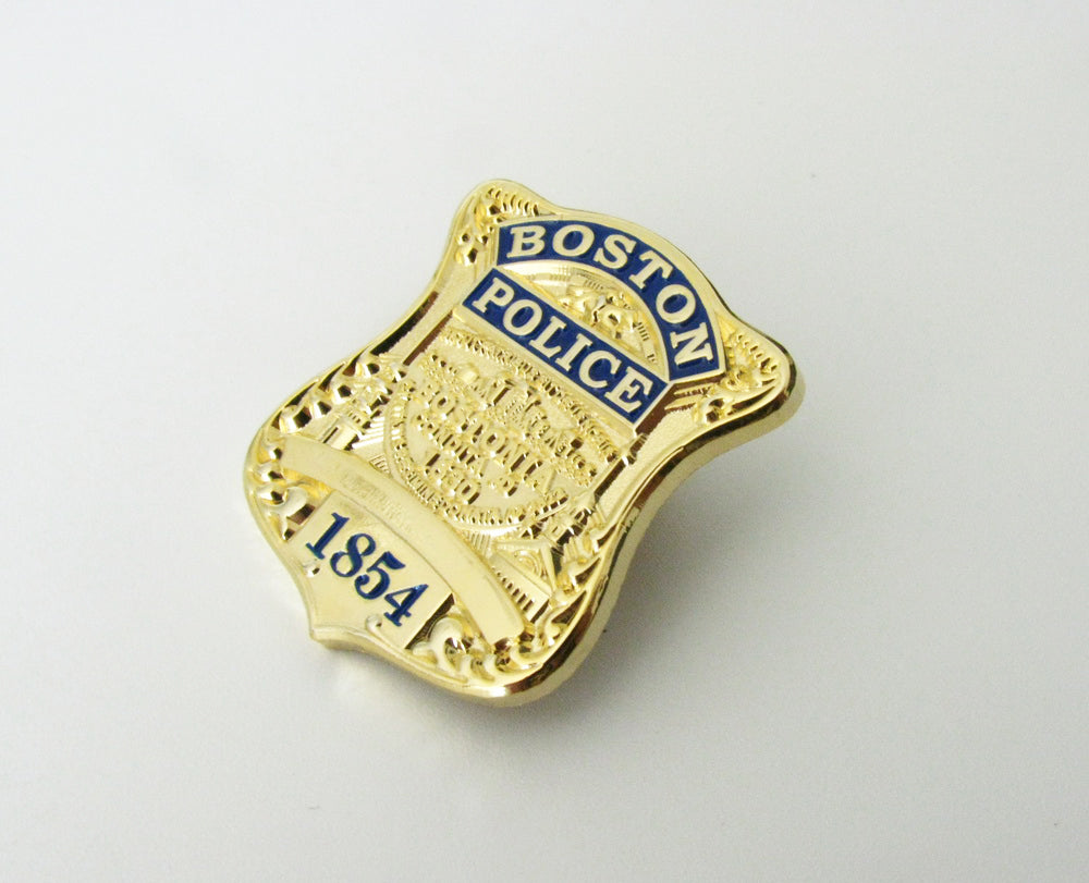 BPD Boston Police Badge Lapel Pin Mini Version With No.1854 – Cop ...