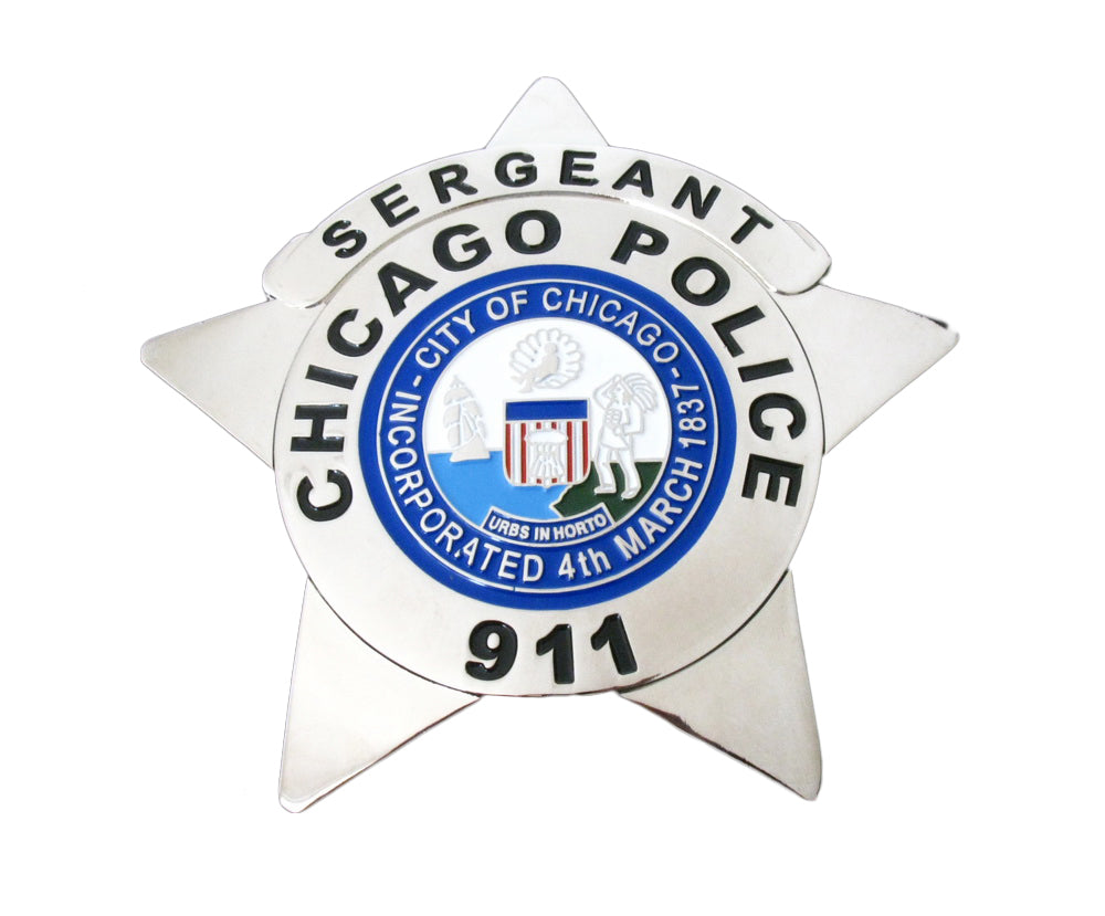 CPD Chicago Sergeant Police Badge Replica Movie Props With No.911 – Cop ...