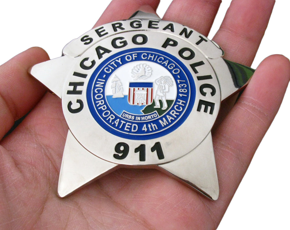 CPD Chicago Sergeant Police Badge Replica Movie Props With No.911 – Cop ...