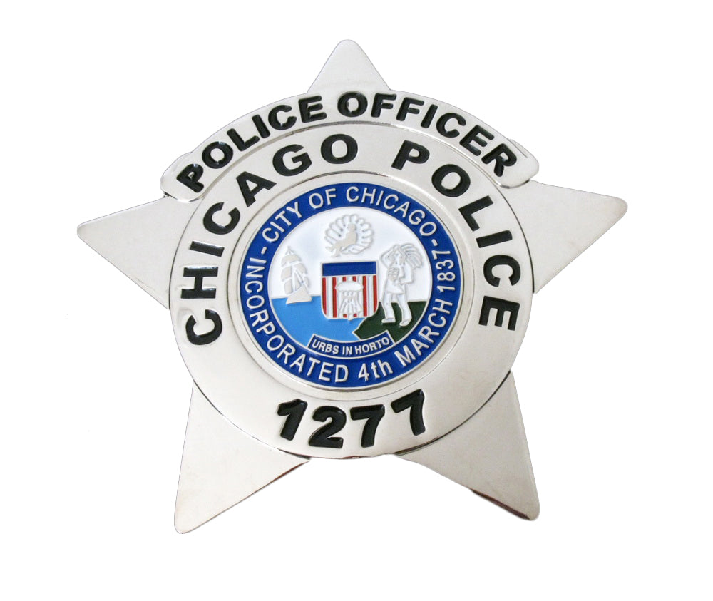 CPD Chicago Police Officer Badge Replica Movie Props With No.1277 – Cop ...
