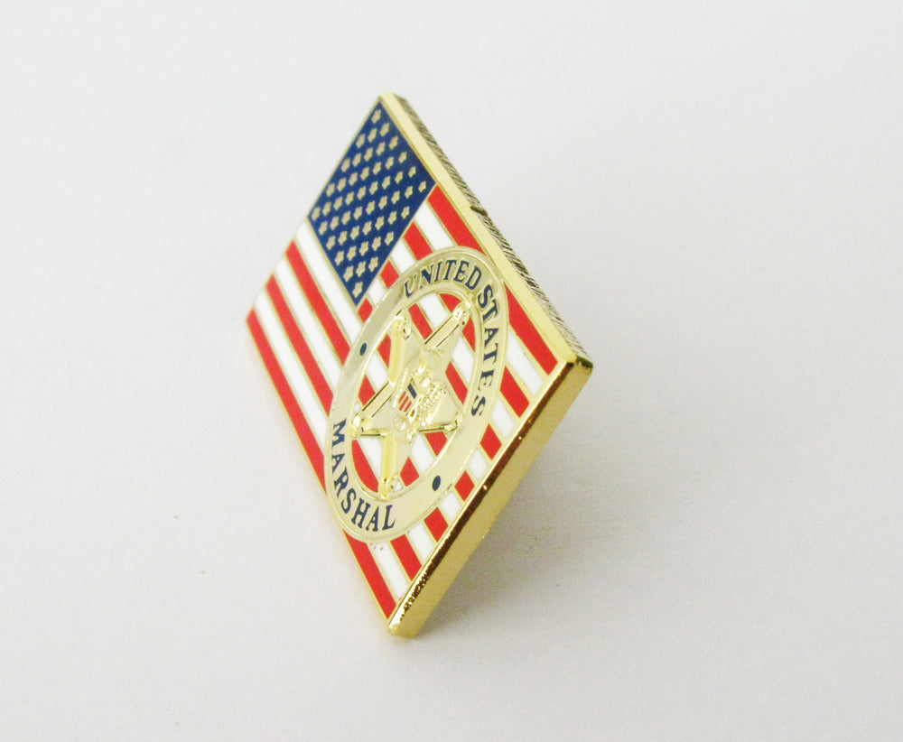 US American Flag Police Badge Brooch Lapel Pin (12 Optional Styles ...