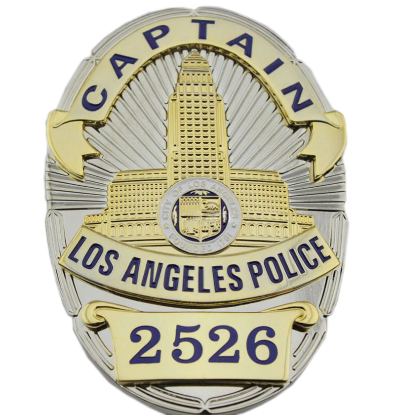 LAPD Los Angeles Captain Police Badge Replica Movie Props With No.2526 ...