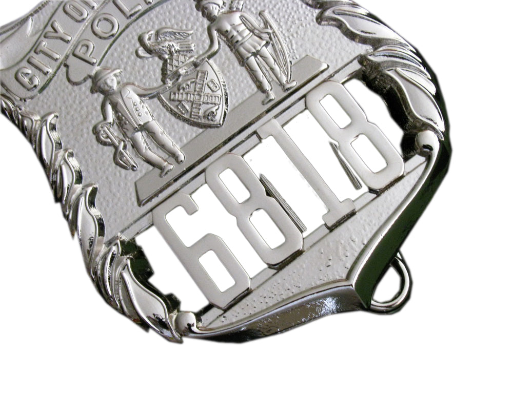 NYPD New York Police Badge/Cap Badge Replica Movie Props with No.6818 ...