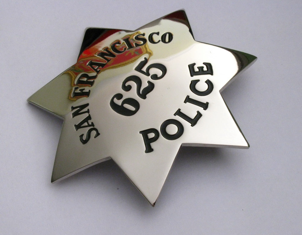 SFPD San Francisco Police Officer Badge Replica Movie Props With No.62 ...